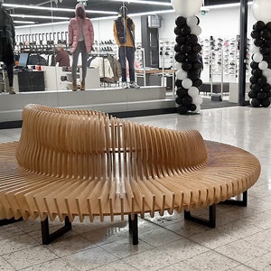 Round Parametric Bench for a Shopping Mall - Etsy
