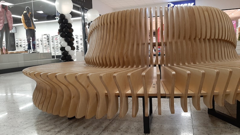Round Parametric Bench for a Shopping Mall - Etsy