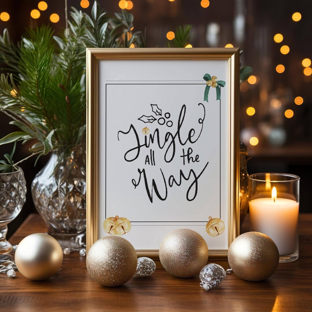Fine Art Posters - Jingle All the Way Christmas Watercolour Print ...
