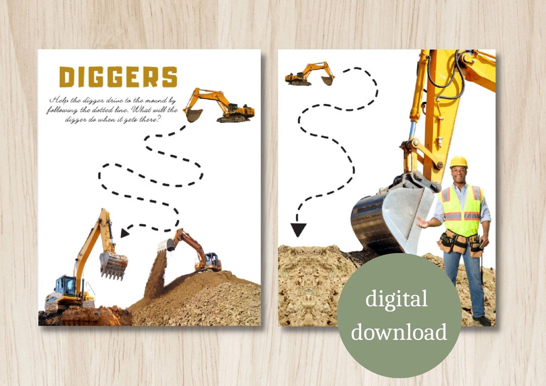 Diggers Worksheet - Pencil Control | Home Education, Teaching Resources ...