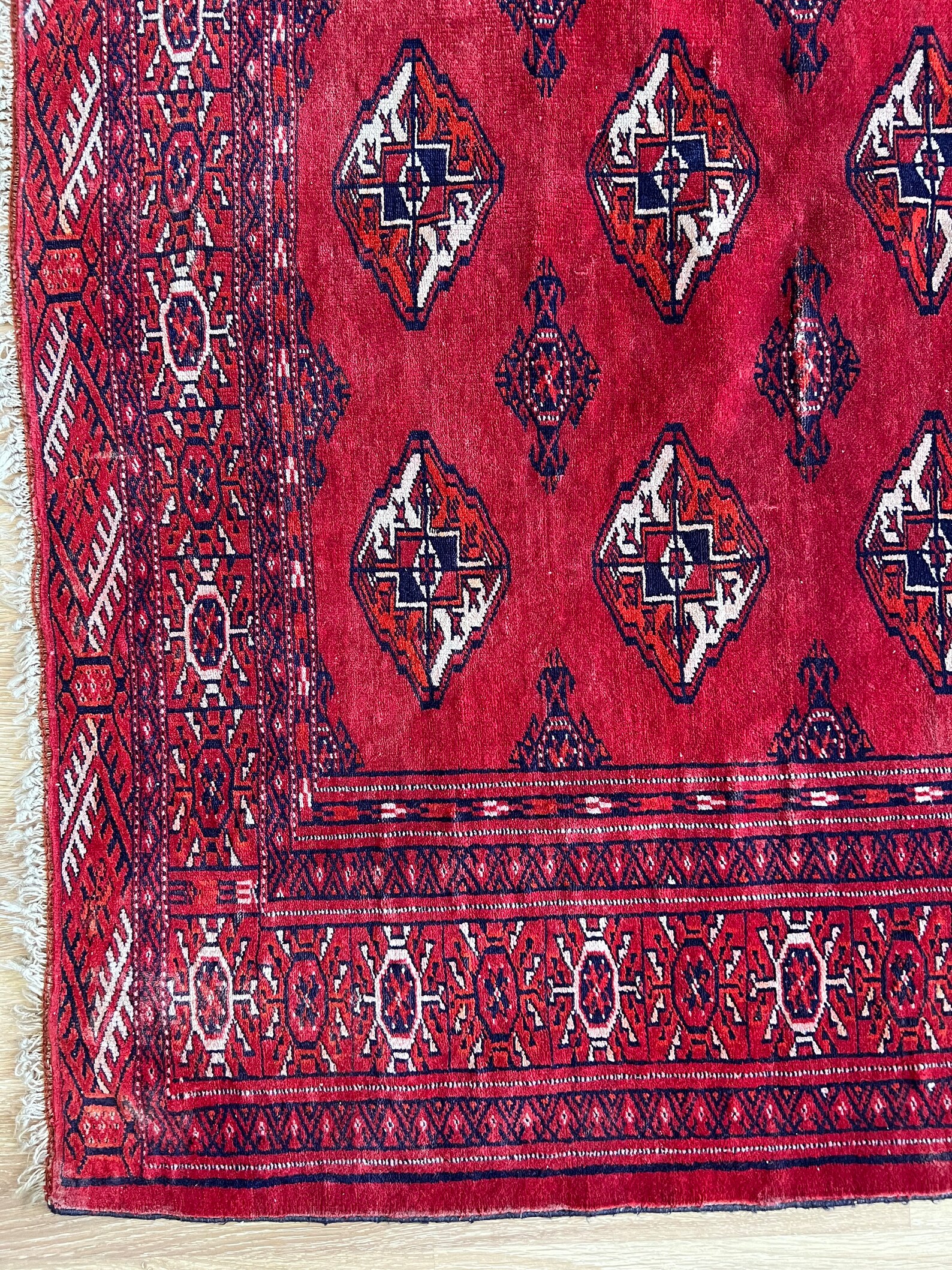 4x5 Vivid Red Colour Vintage Rug,antique Handmade Rug,anatolian Carpet ...