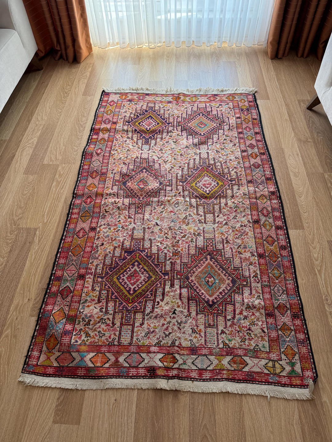 3x6 Soft Vintage Turkish Rug – Pastel Toned Handwoven Carpet With ...