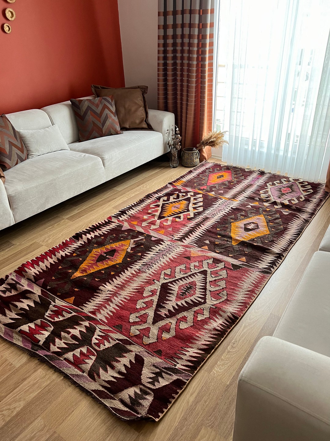 Moroccan Vintage Rug, 4x9 Handmade Wool Anatolian Rug,antique Kilim ...