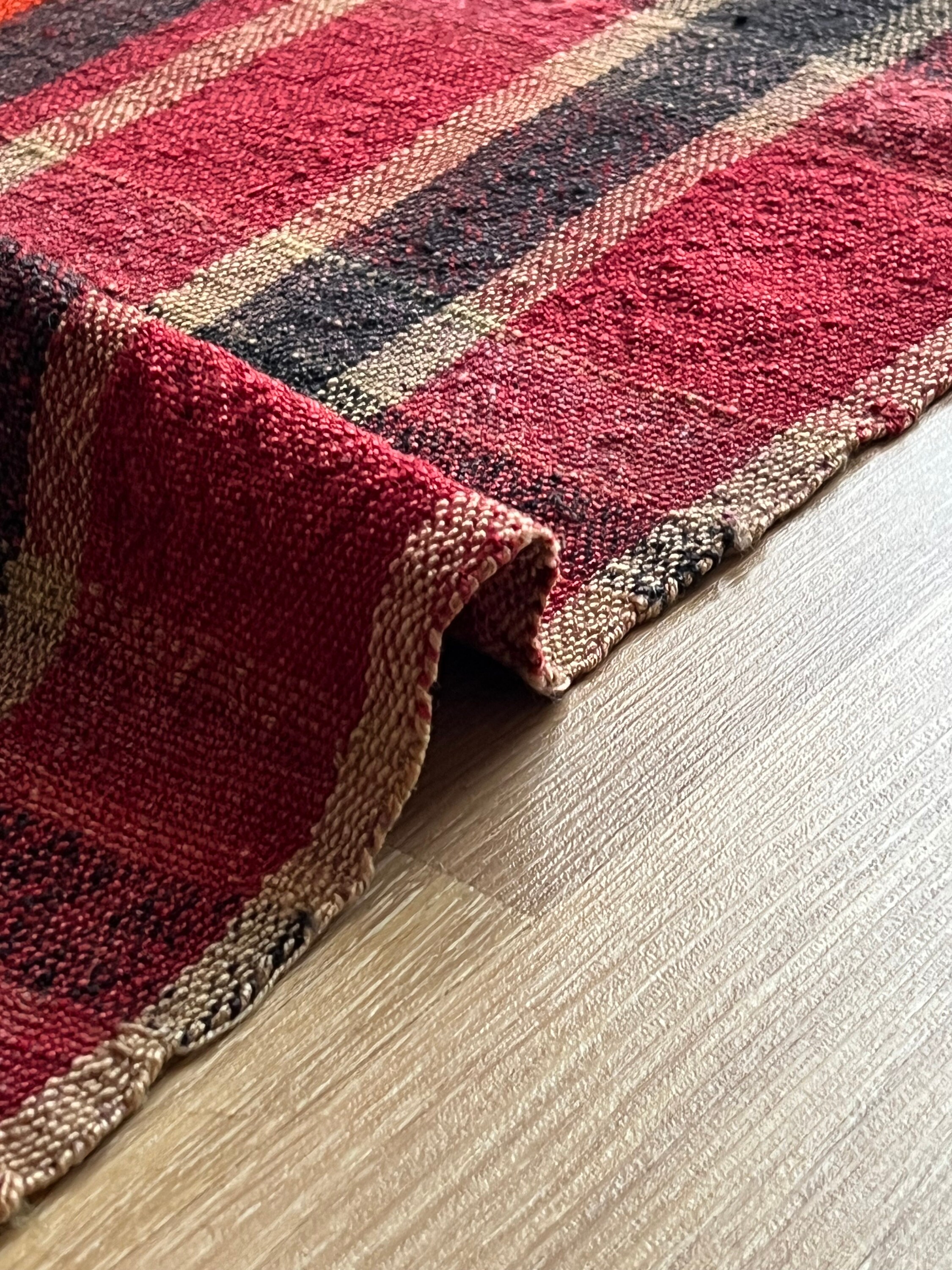 2x4 Vintage Handwoven Red Color Small Rug,2x4 Handmade Red-black Floor ...