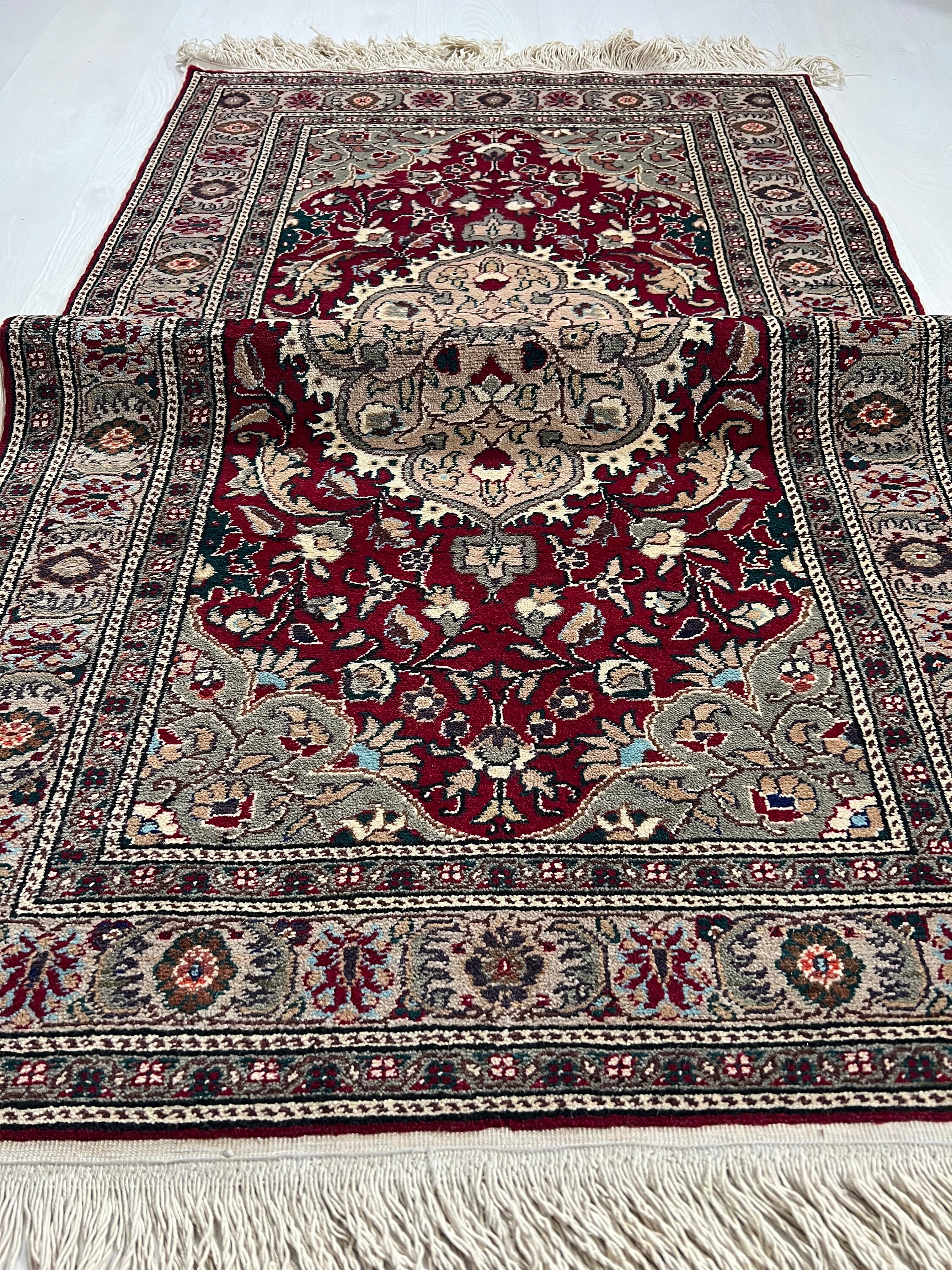 3x4 Vintage Turkish Red Rug, Handmade Wool Anatolian Rug, Antique Area ...