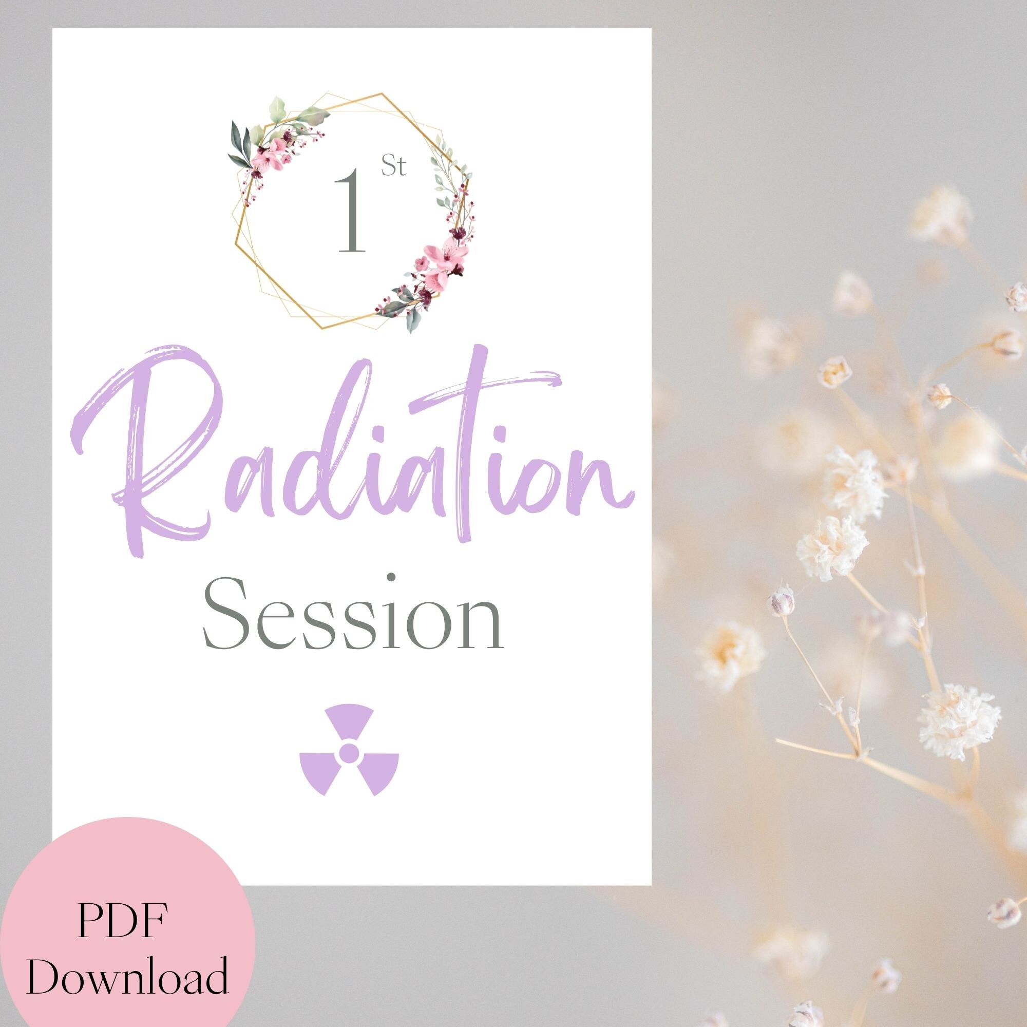 Printable Cancer Radiation Countdown Sign Set, Download Last Radiation ...