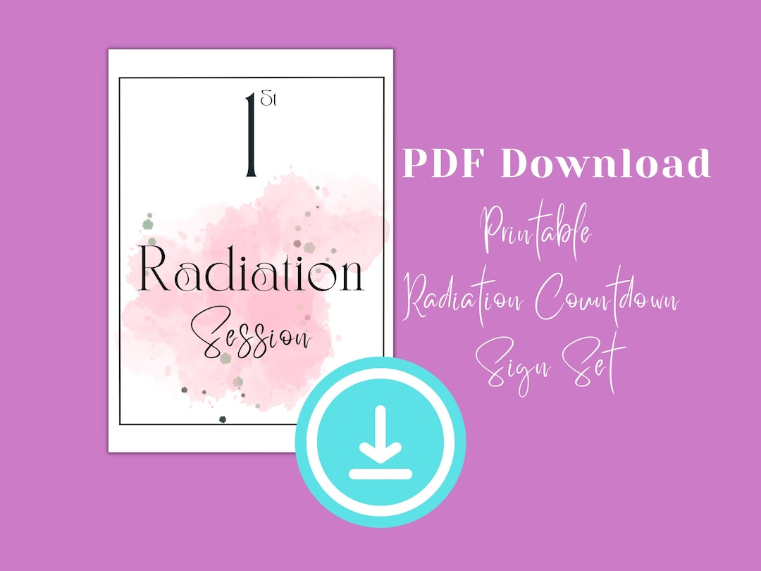 Printable Radiation Countdown Sign Set, Download Last Radiation ...