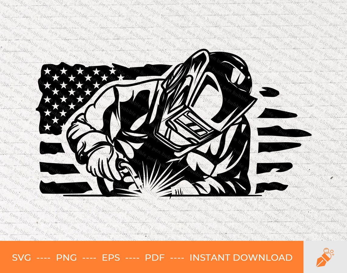 Welder USA Flag SVG, Welding Usa Flag Svg, American Welder Svg, Welding ...