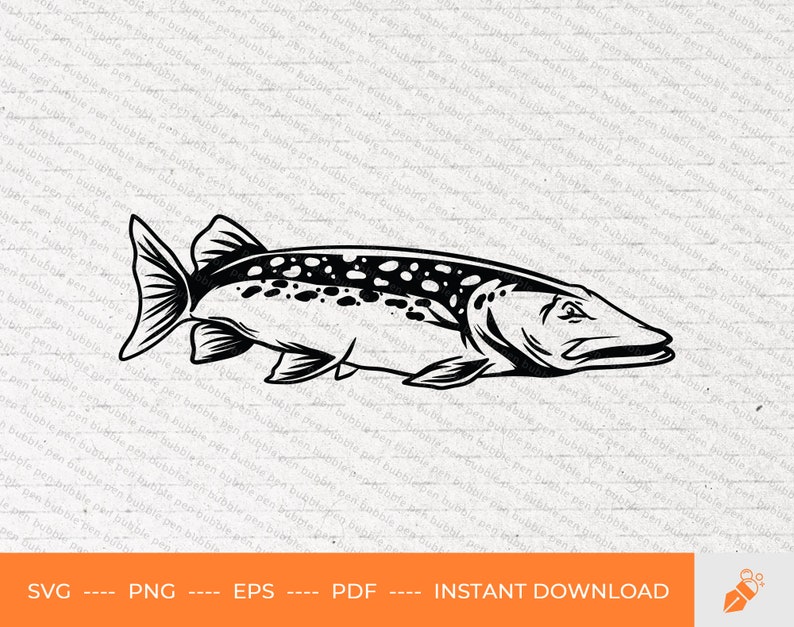Pike Fish SVG Northern Pike Fish Svg Pike Fishing Svg Pike - Etsy