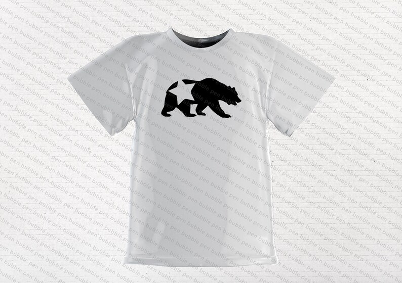 Bear Star SVG California Bear Svg Mountain Bear Svg Bear - Etsy