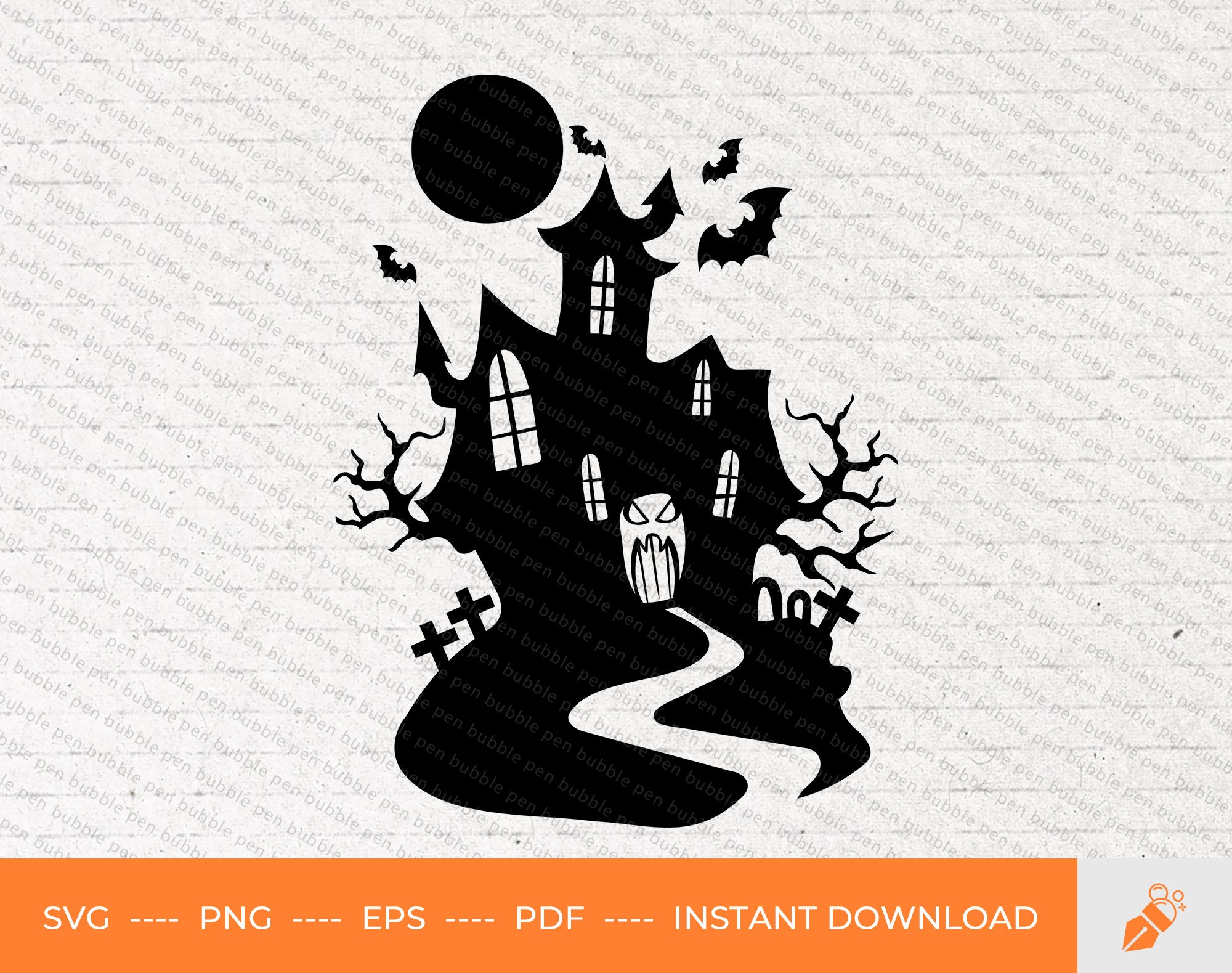 Haunted House SVG, Spooky House Svg, Halloween Svg, Horror House Svg ...