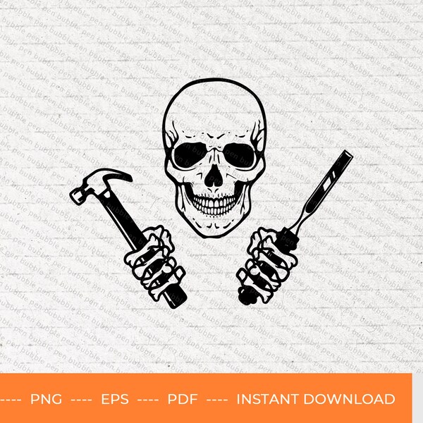 Construction Skull Svg - Etsy