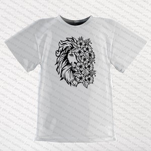 Floral Lion SVG, Lion Floral Svg, Lion Svg, Flowers Svg, Floral Svg ...