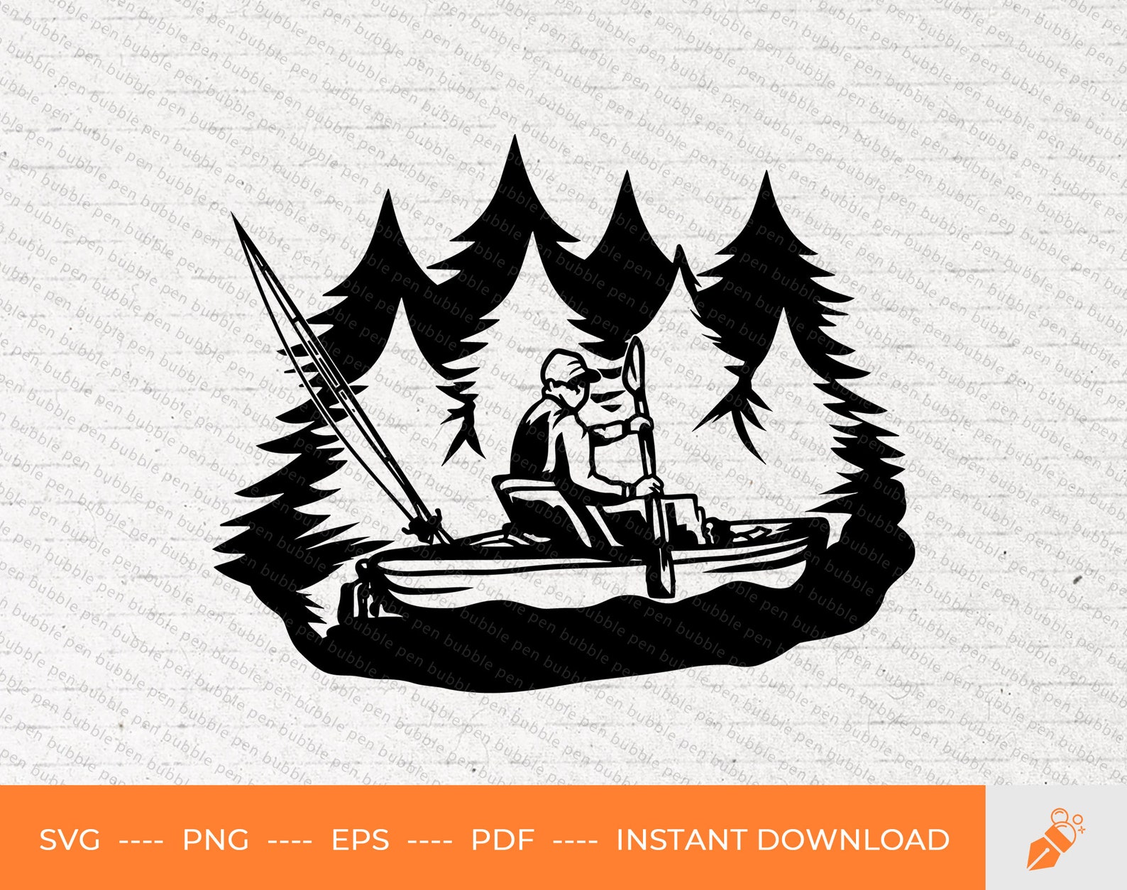 Kayak Fishing SVG, Fishing Boat Svg, Bass Fishing Svg, River Fishing ...