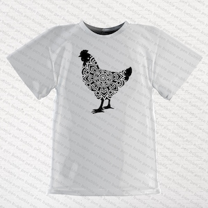 Mandala Chicken SVG, Chicken Farm Svg, Chicken Silhouette Svg, Hen ...