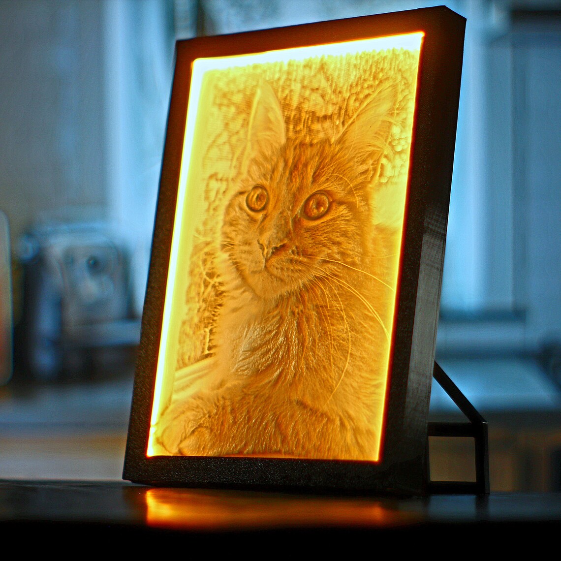 Lithoframe - Custom LED Light up Photo Frame Lithophane - Etsy