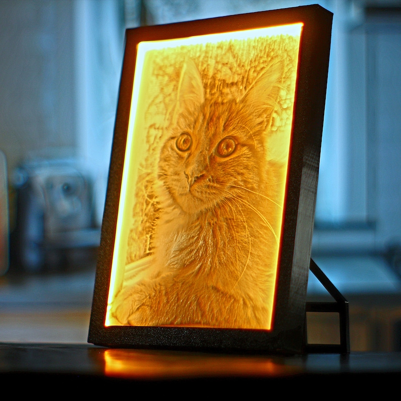 Lithoframe - Custom LED Light up Photo Frame Lithophane - Etsy
