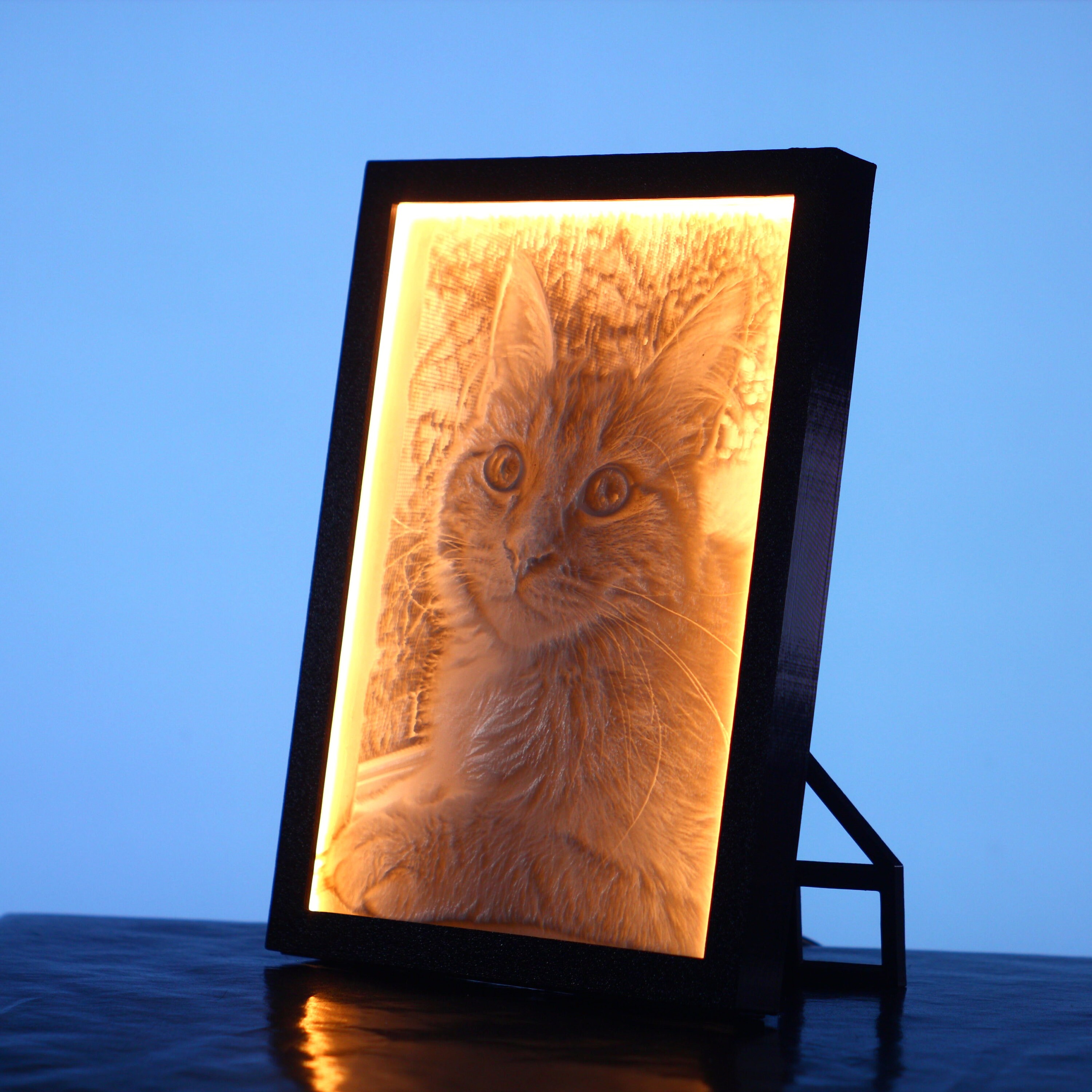 Lithoframe - Custom LED Light up Photo Frame Lithophane - Etsy