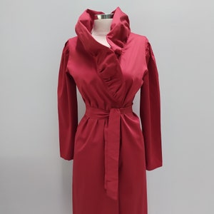Valentine’s Day Red Cotton Satin Robe Long , LOVE Gift Red Robe Women ...