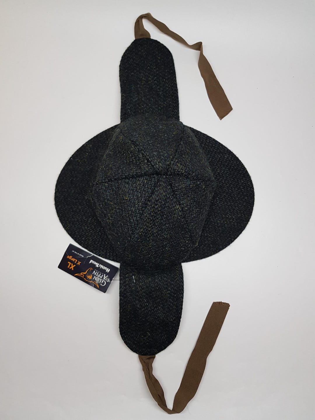 DEERSTALKER Cap With Earflaps Made of Genuine Scottish Harris Pure Wool ...