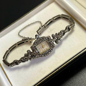 Rare Art Deco Ladies' Mechanical Watch With Hand-made Marcasite by ...