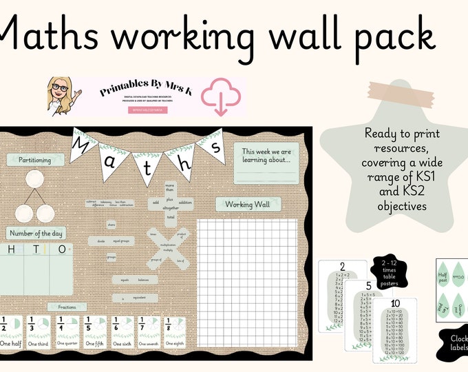 Botanical Maths Working Wall KS1 & KS2 - Etsy UK