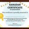 Ramadan Certificate of Appreciation for Kids| Islamic Muslim Eid Gift ...