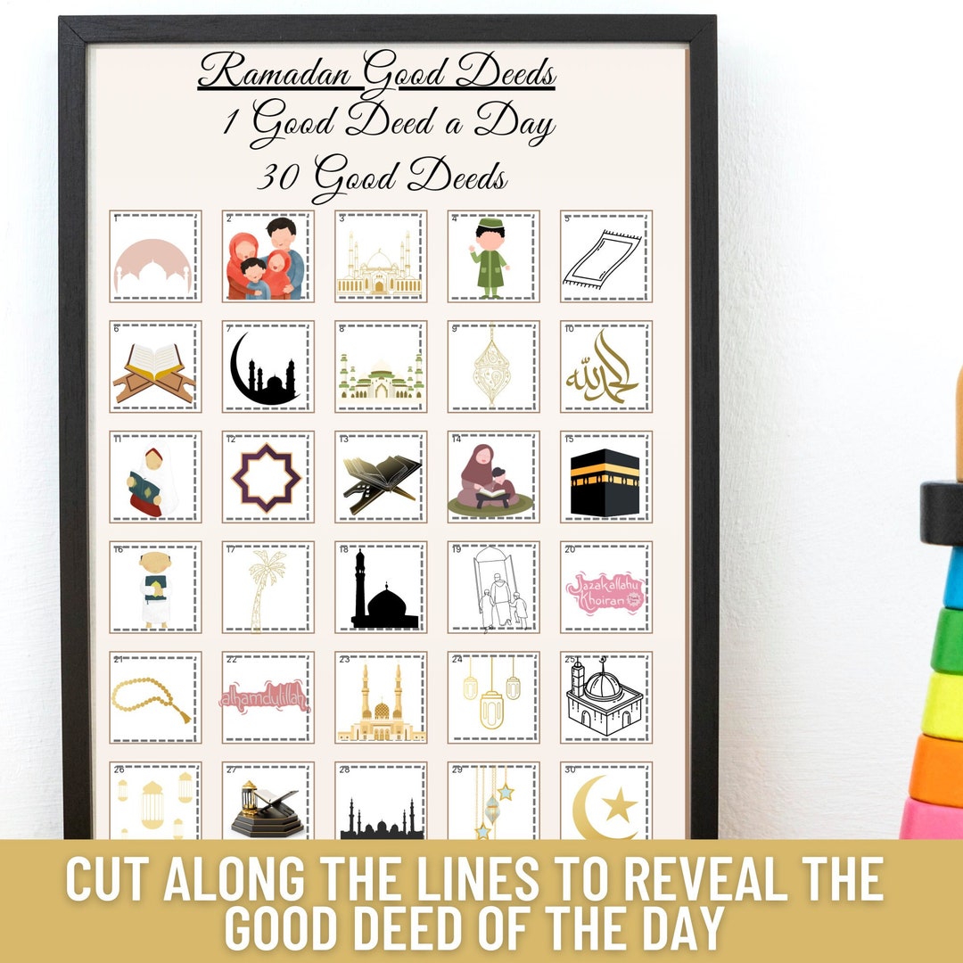 Islamic Ramadan 30 Good Deeds for Kids | 1 Good Deed a Day| 30 Good ...