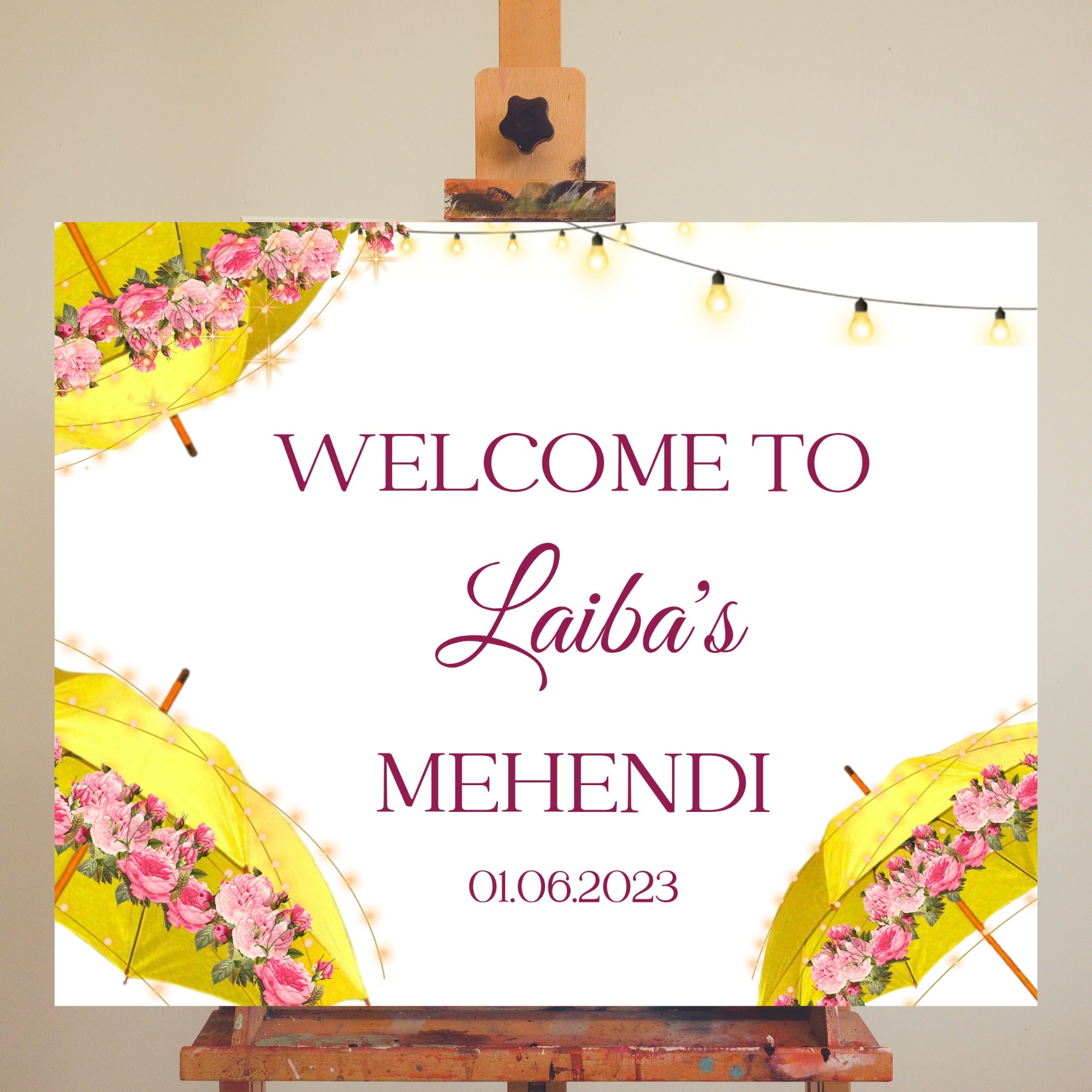 Editable Custom Mehndi Poster Mehndi Umbrella Desi Decor as - Etsy