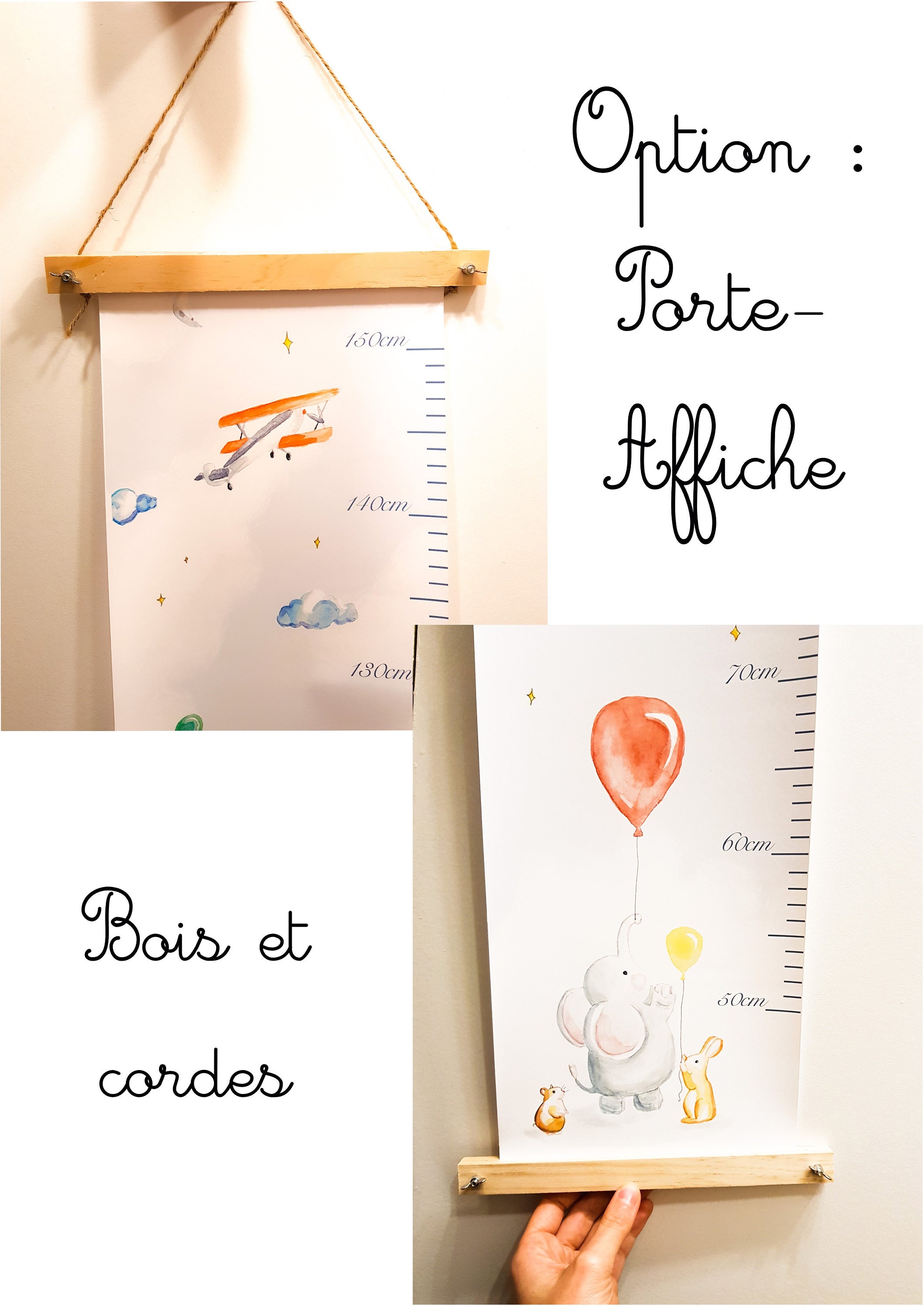 Watercolor Height Chart Forest Table Scale Growth Meter Wall ...