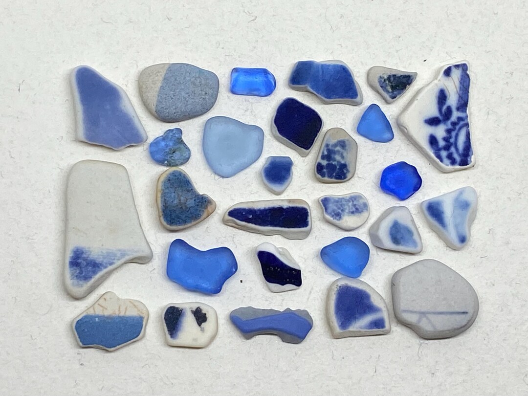 Blue Sea Pottery and Sea Glass From the Beautiful Kent Coast Lovely ...