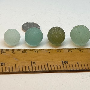 Four Seaglass Marbles - Rare - Lovely Gift - Collectors - Jewellery ...