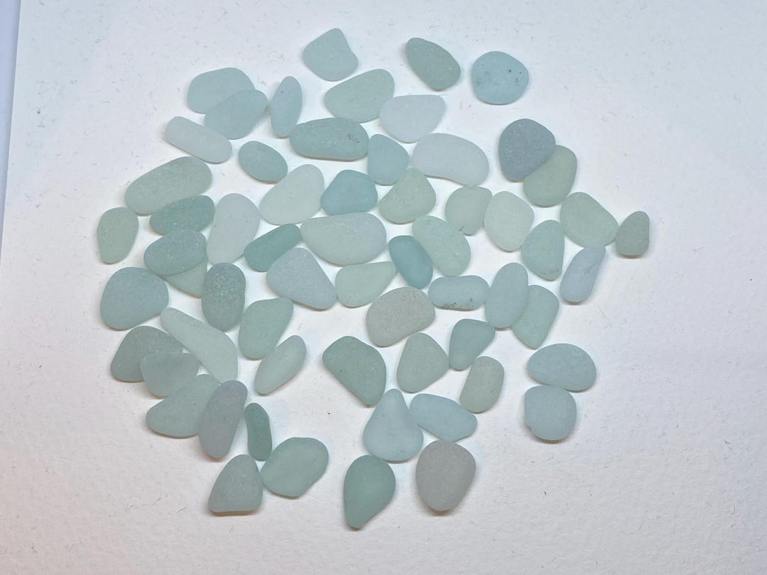 Frosted Aqua Seaglass: 62 Pieces, From the Kent Coast, Jewellery Making ...