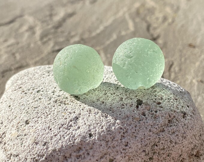 Two Seaglass Marbles - Rare - From the Beautiful Kent Coast - Lovely Gift Idea - Collectors ...