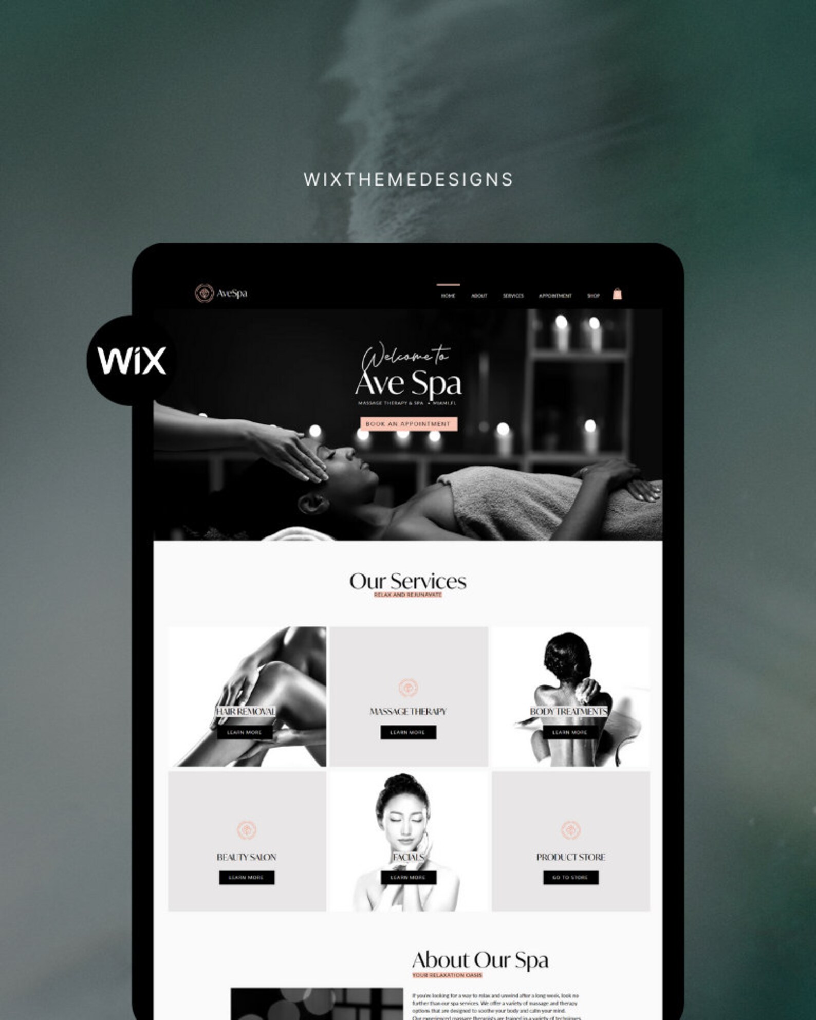 Premium Spa Website Template, for Cosmeticians, Estheticians, Massage ...