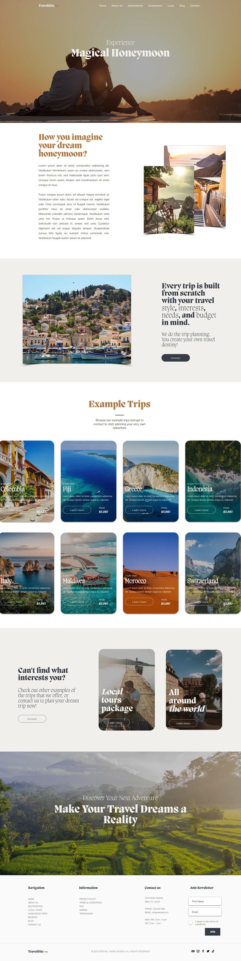 Premium Travel Business Website Template, for Travel Agencies, Travel ...