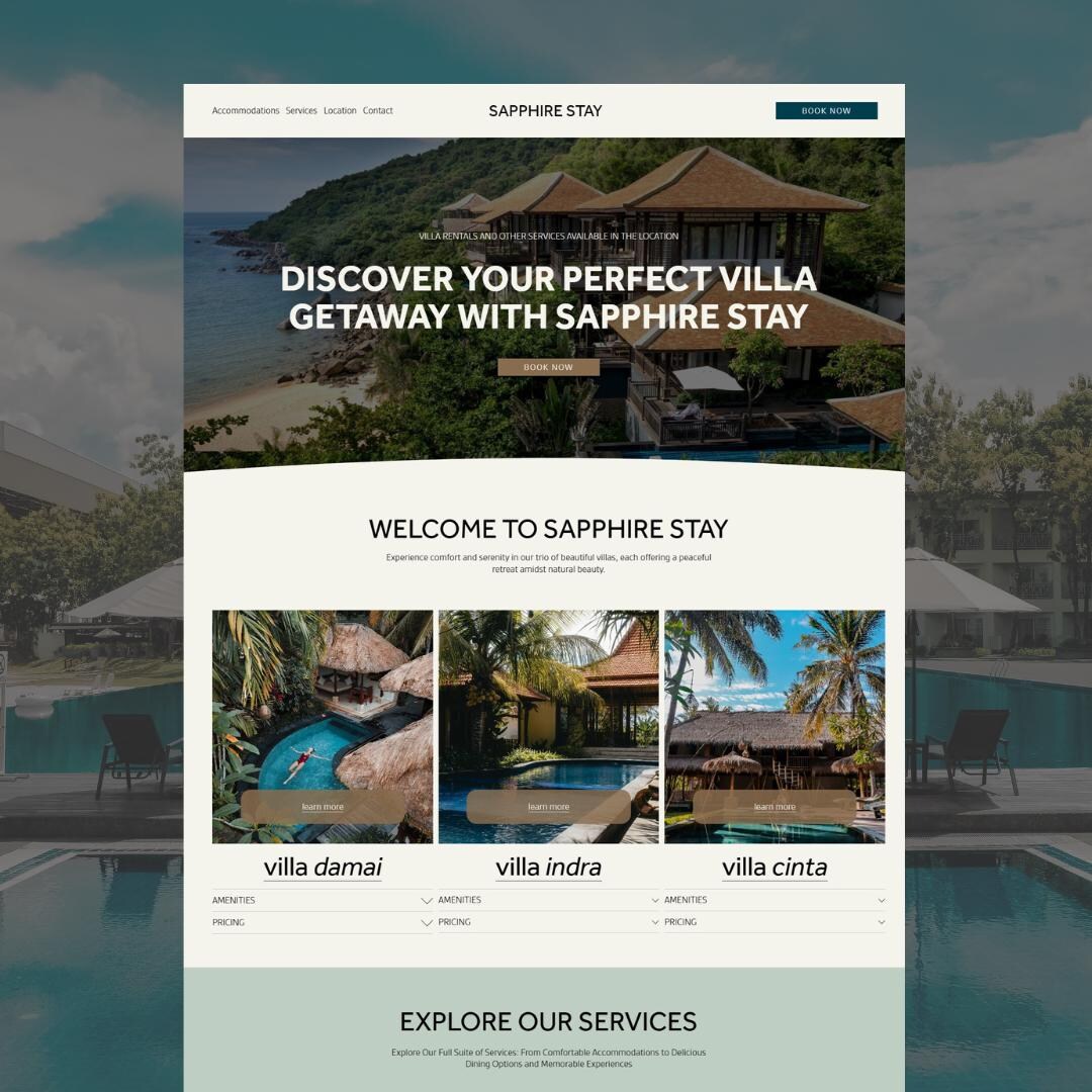Squarespace Rentals Website Template, for Guest Houses, Accommodation Services, Website Template ...