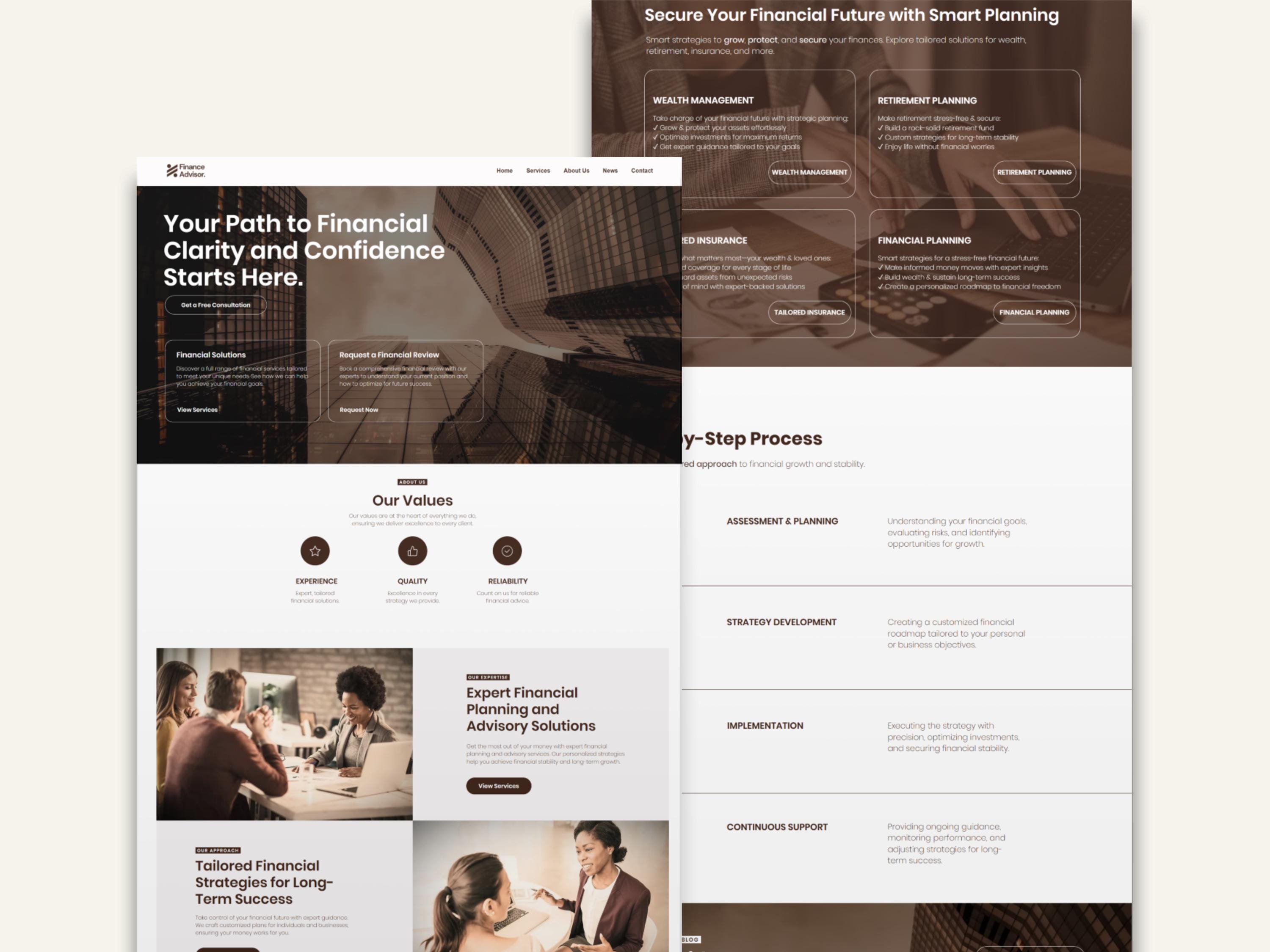 Wix Template for Financial Planner, Wealth Manager, Investment Advisor ...
