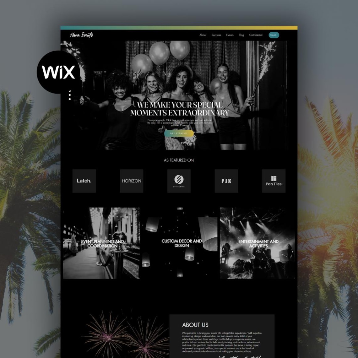 Wix Website Template for Event Planners, Managers, Designers | Wedding ...