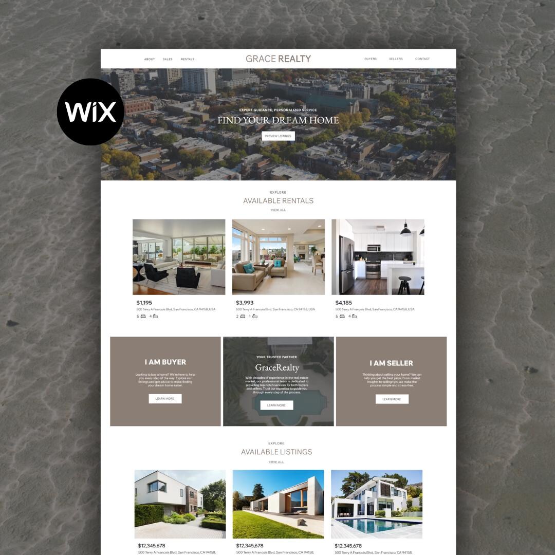 Wix Real Estate Website Template | Realtors, Agents, Property Listings ...