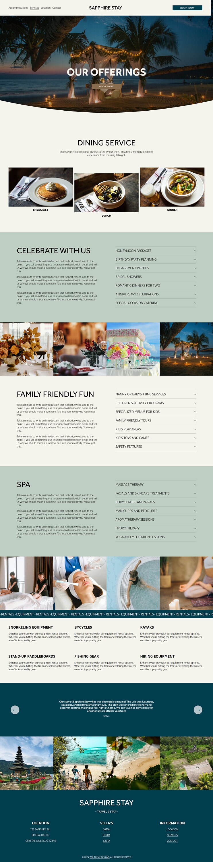 Squarespace Rentals Website Template, for Guest Houses, Accommodation ...