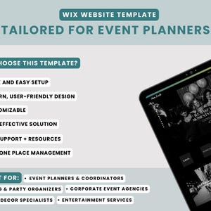 Wix Website Template for Event Planners, Managers, Designers | Wedding ...