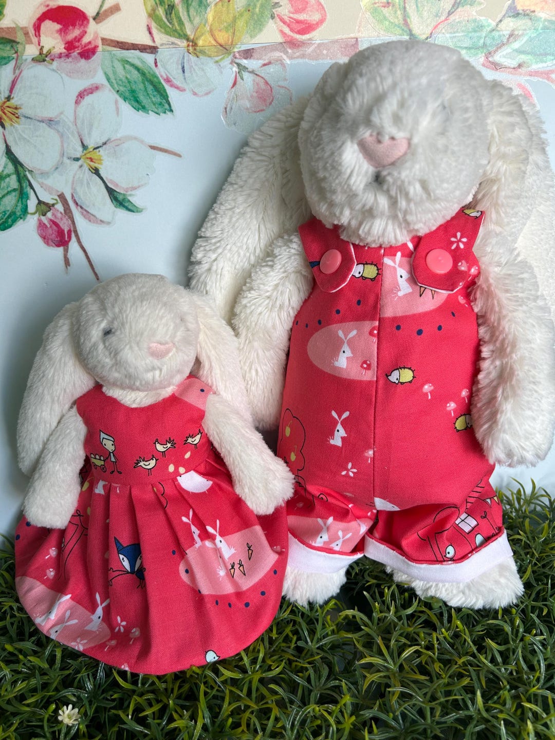 Pixie Dungarees or Dress for a Small or Medium Jellycat Bashful Bunny ...