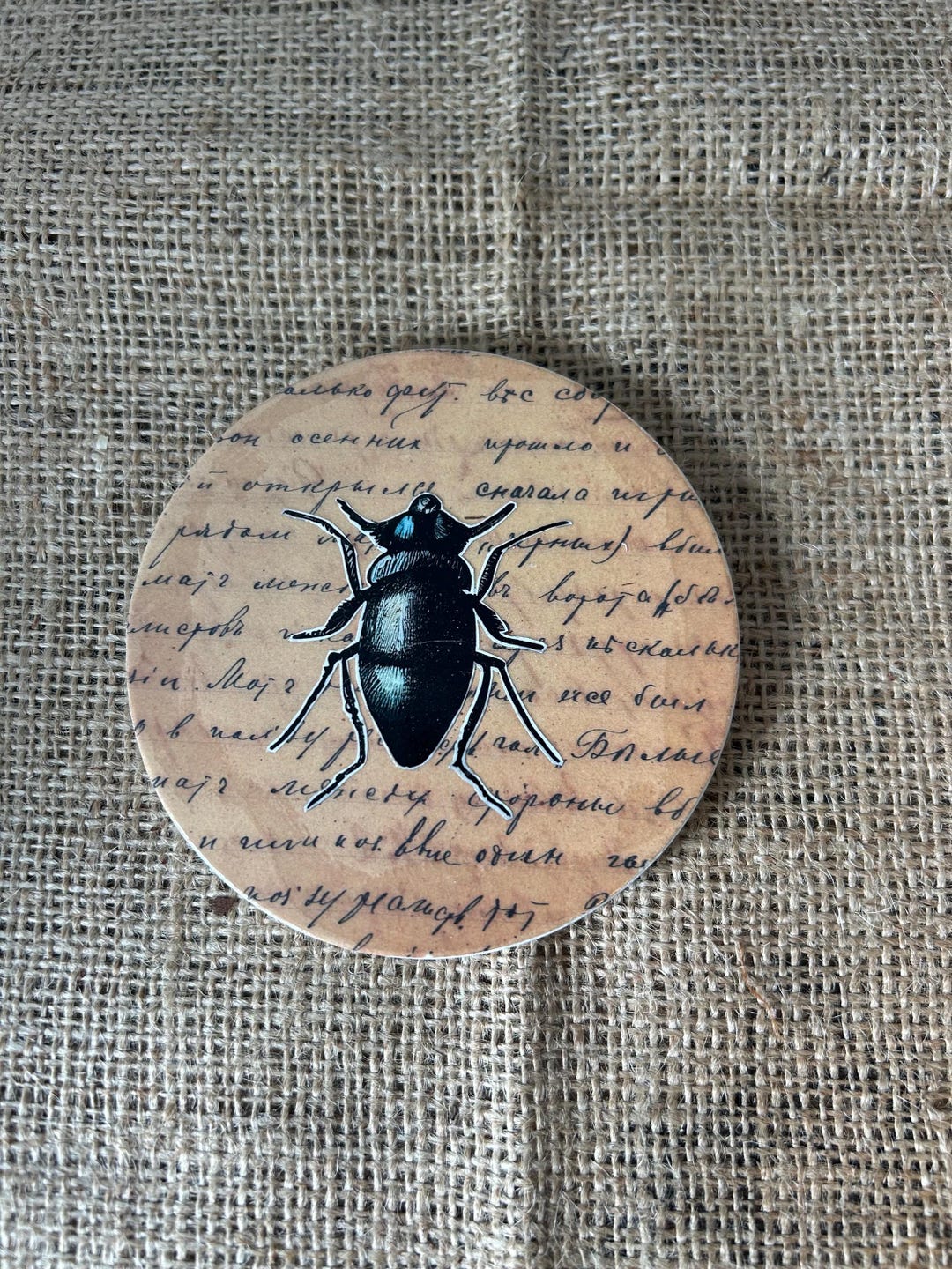 Ceramic Roach/beetle Vintage Style Coaster - Etsy