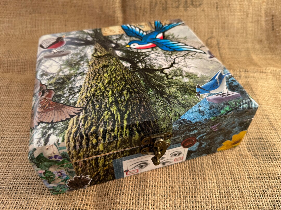 Bird Stash Box With William Blake Quote. One of a Kind - Etsy