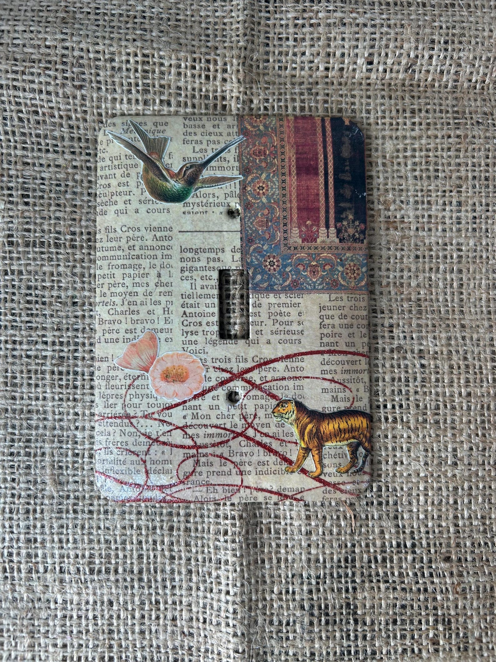 Hummingbird/tiger Writing Switch Plate - Etsy