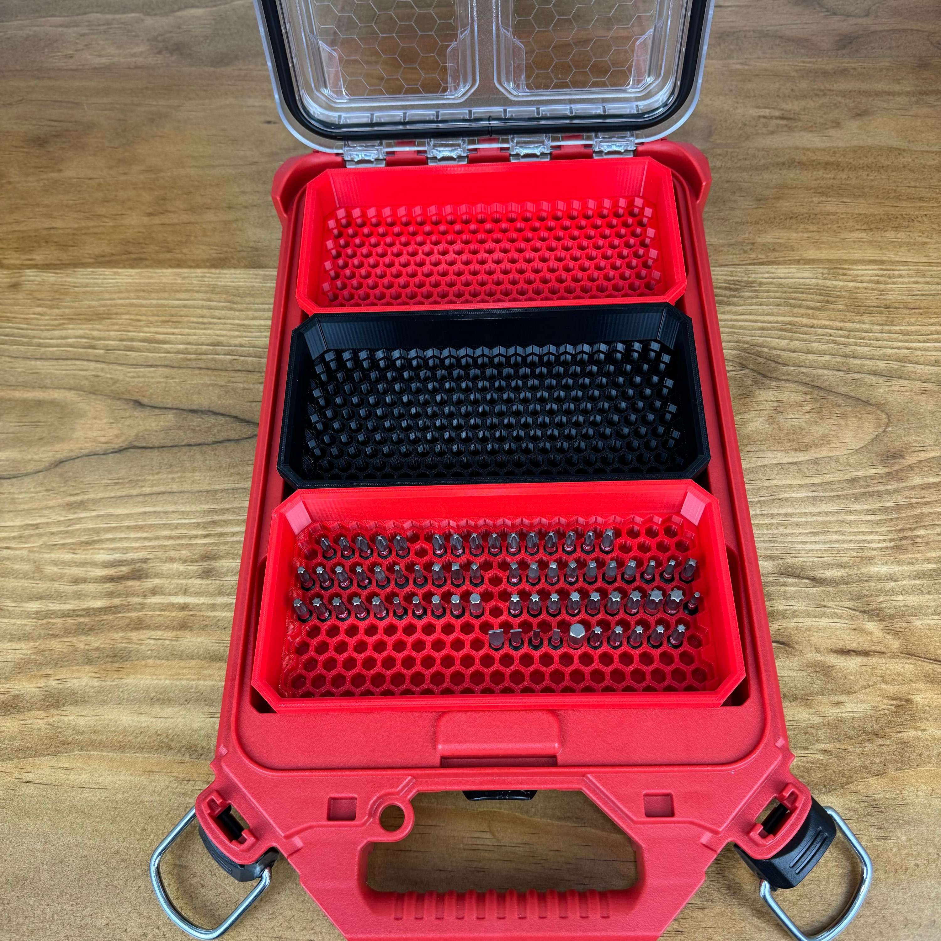 Milwaukee PACKOUT Long Bit Bin - 225 Ct Bit Holder for Low-profile ...