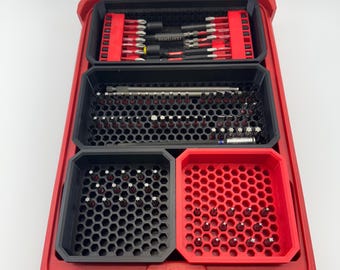 Milwaukee PACKOUT Square Bit Bin - 104 Ct Bit Holder for Low-profile ...