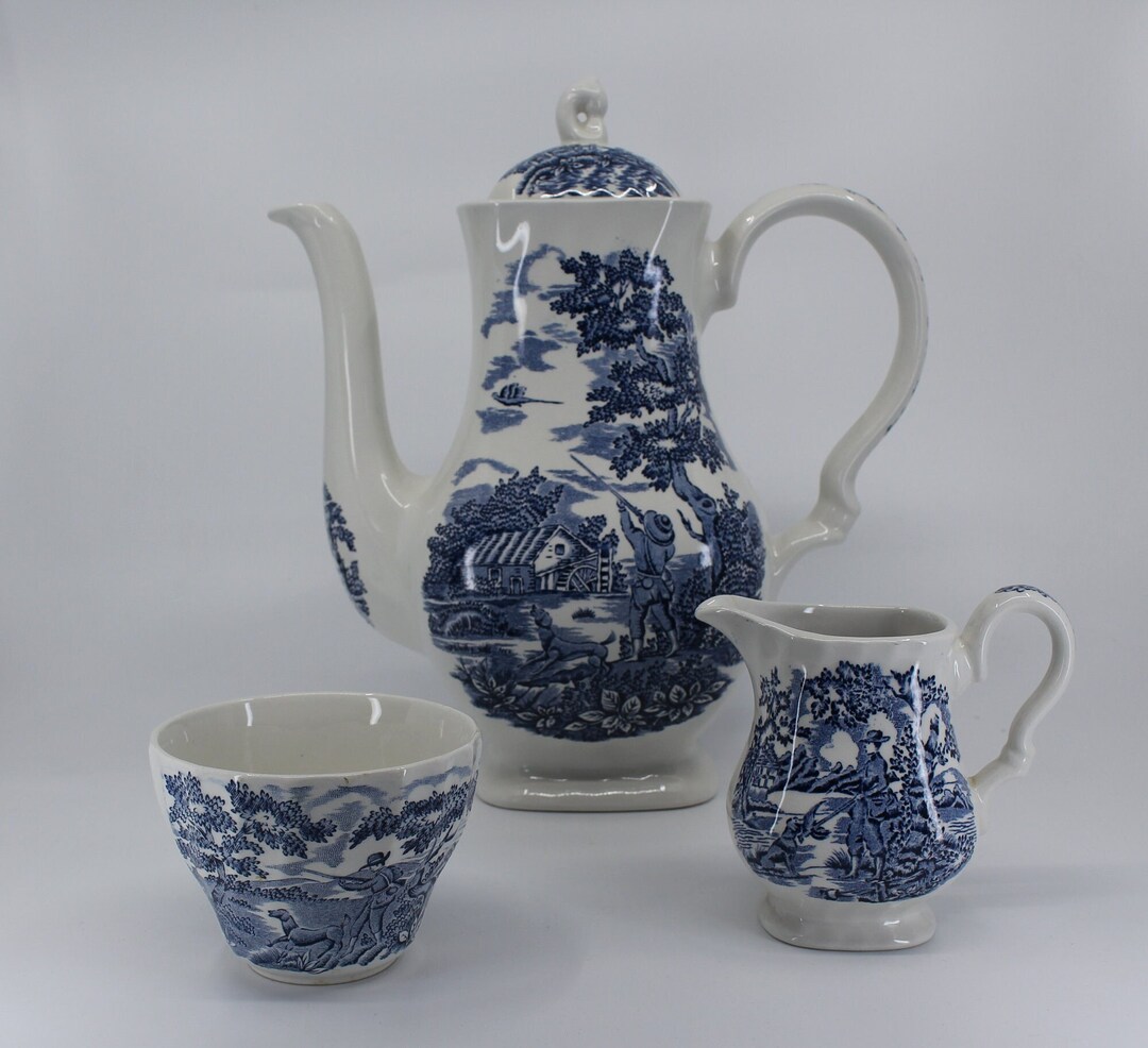 The Hunter From Myott Deep Ironstone Coffee Pot With Lid - Etsy