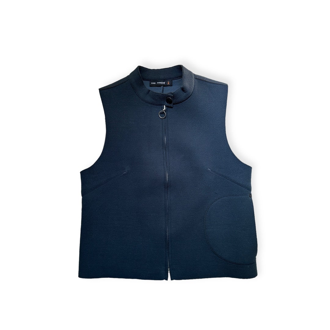 COP COPINE 2000s Vintage Vest With 3d Branding on the Back | Neutral ...
